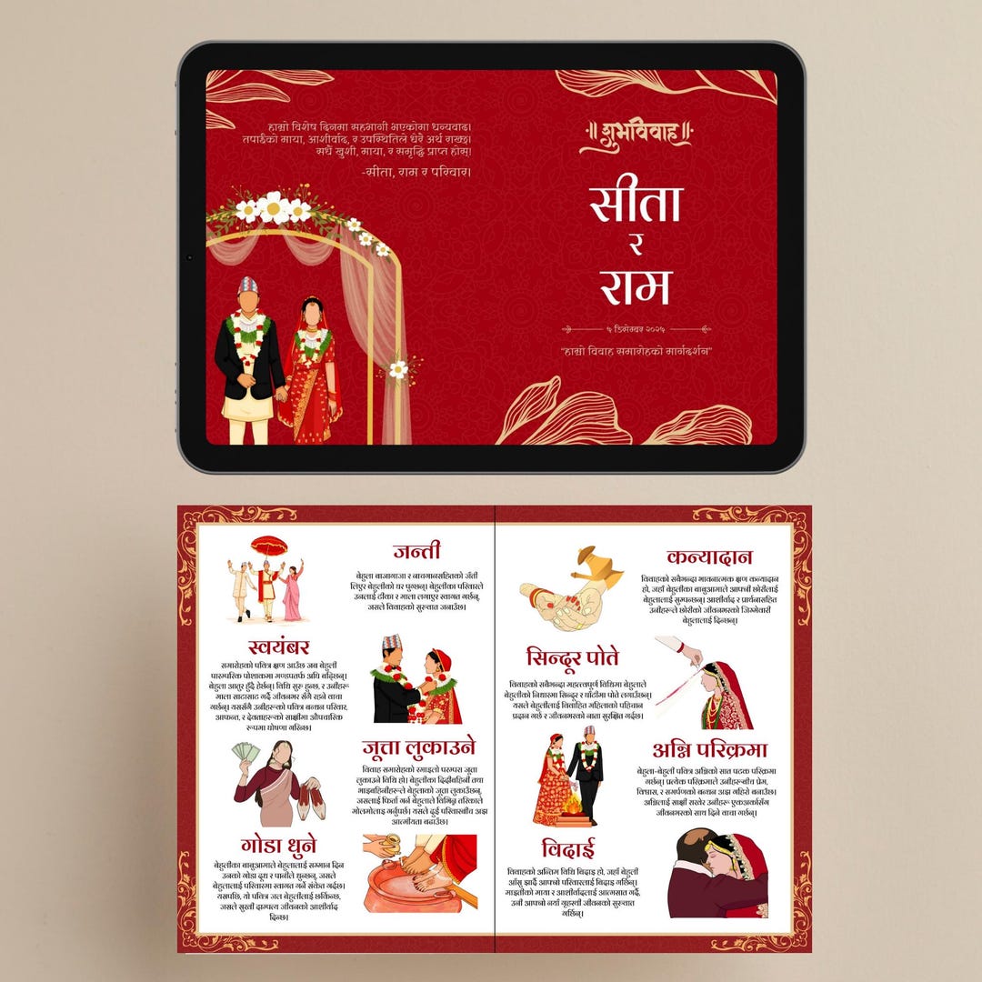 Ethnic Nepali and English Wedding Planner, Nepali Wedding Program ...