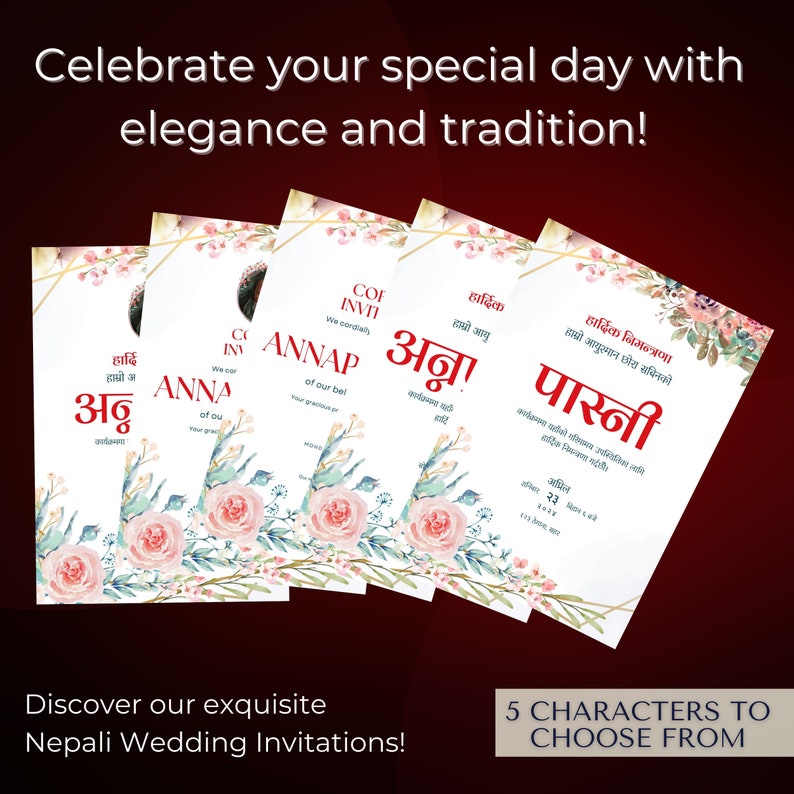 Nepali Pasni Invitation Card: Customizable Rice Feeding Ceremony ...