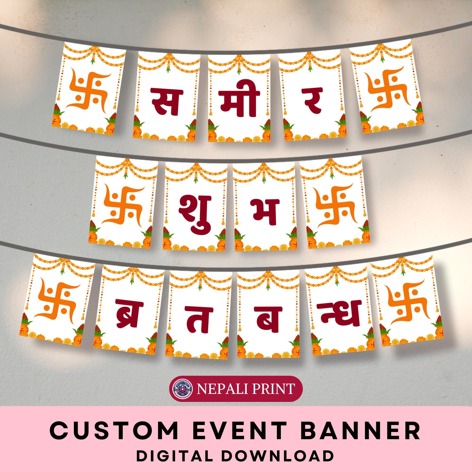 Nepali Bratabandha Banner, Nepali Event Decor, Bratabandha Welcome ...