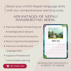Printable Nepali Seasons Handwriting Practice Book: Kids Language ...
