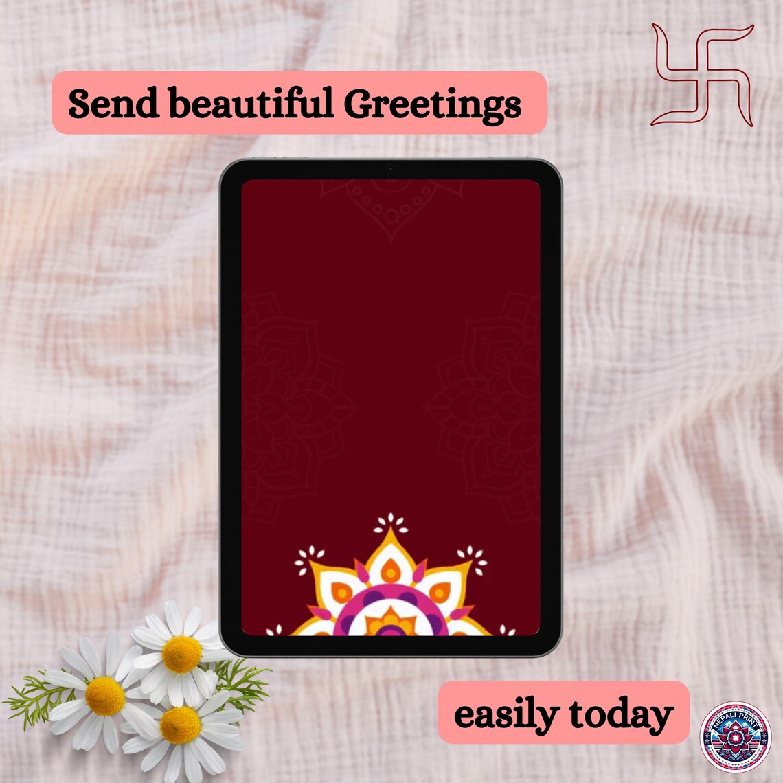 Digital Tihar Greeting Card: Nepali Diwali Greetings (PDF) - Etsy