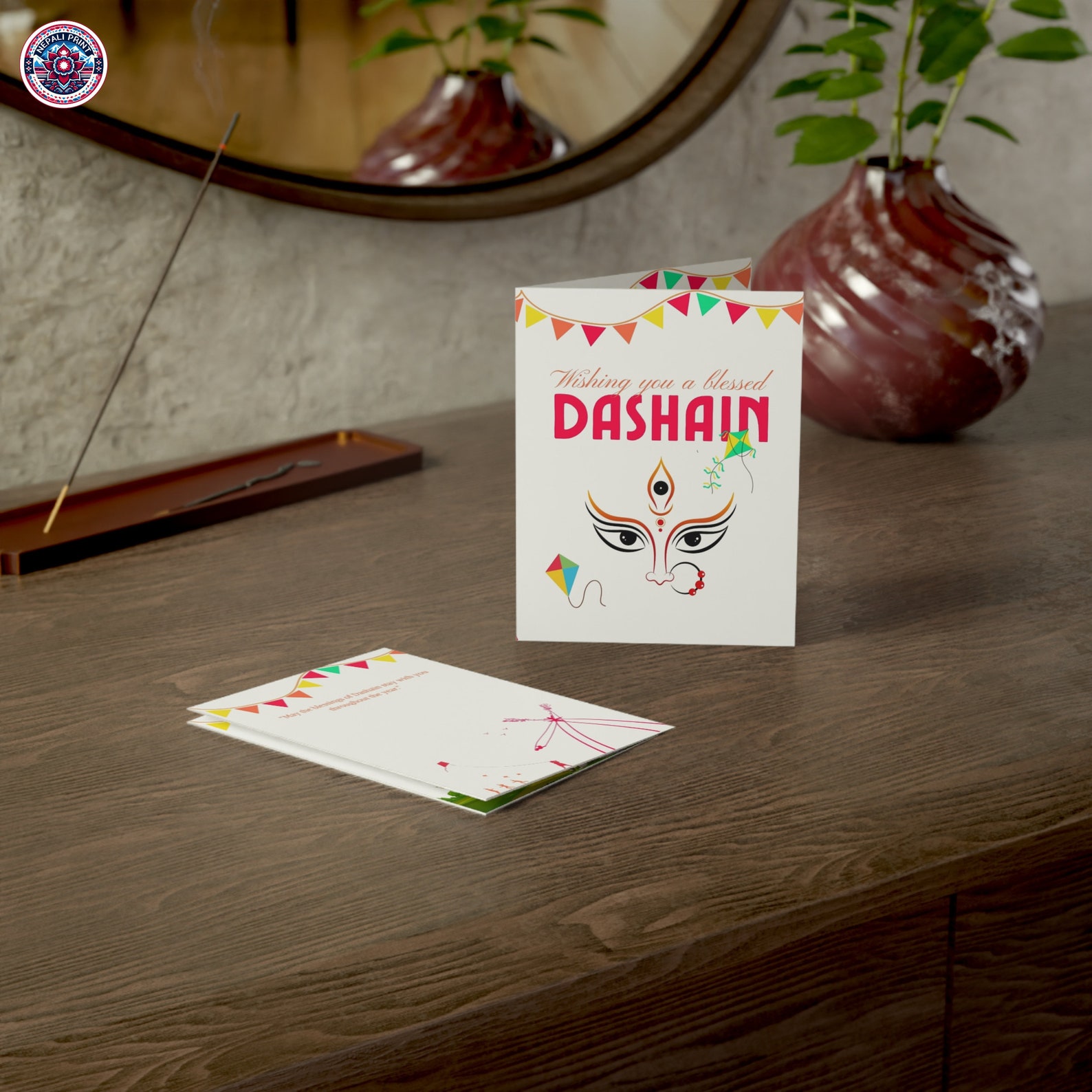 Dashain Greeting Card, Nepali Festival Greeting Card, Happy Dashain ...