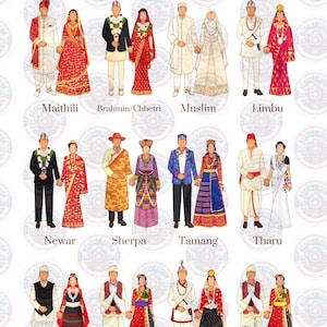 Printable Ethnic Nepali and English Wedding Board, Customizable Self ...