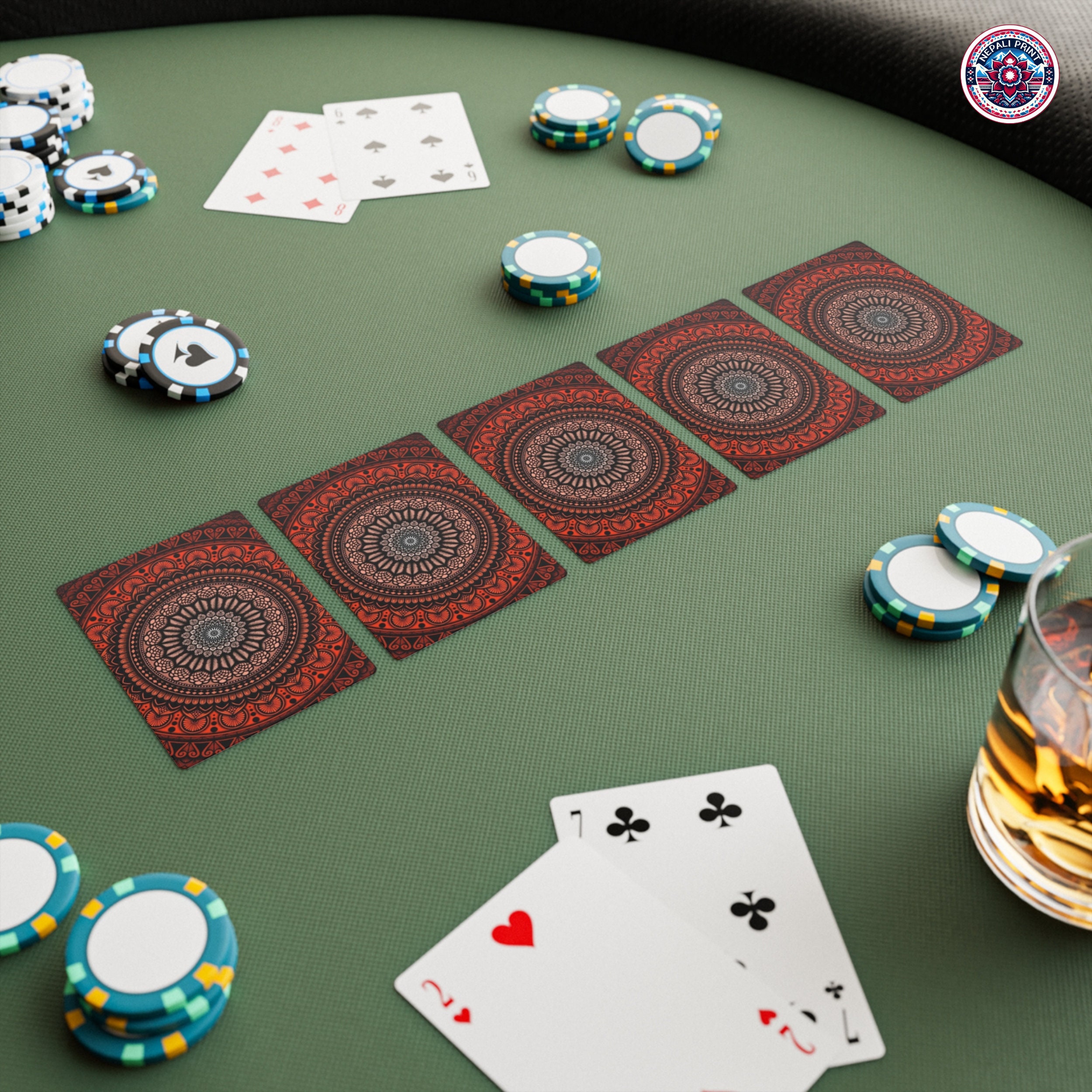 Mandala Design Nepali Poker Cards - Etsy