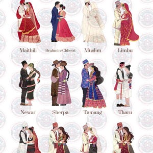 Printable Nepali and English Wedding Board, Choose Your Clipart ...