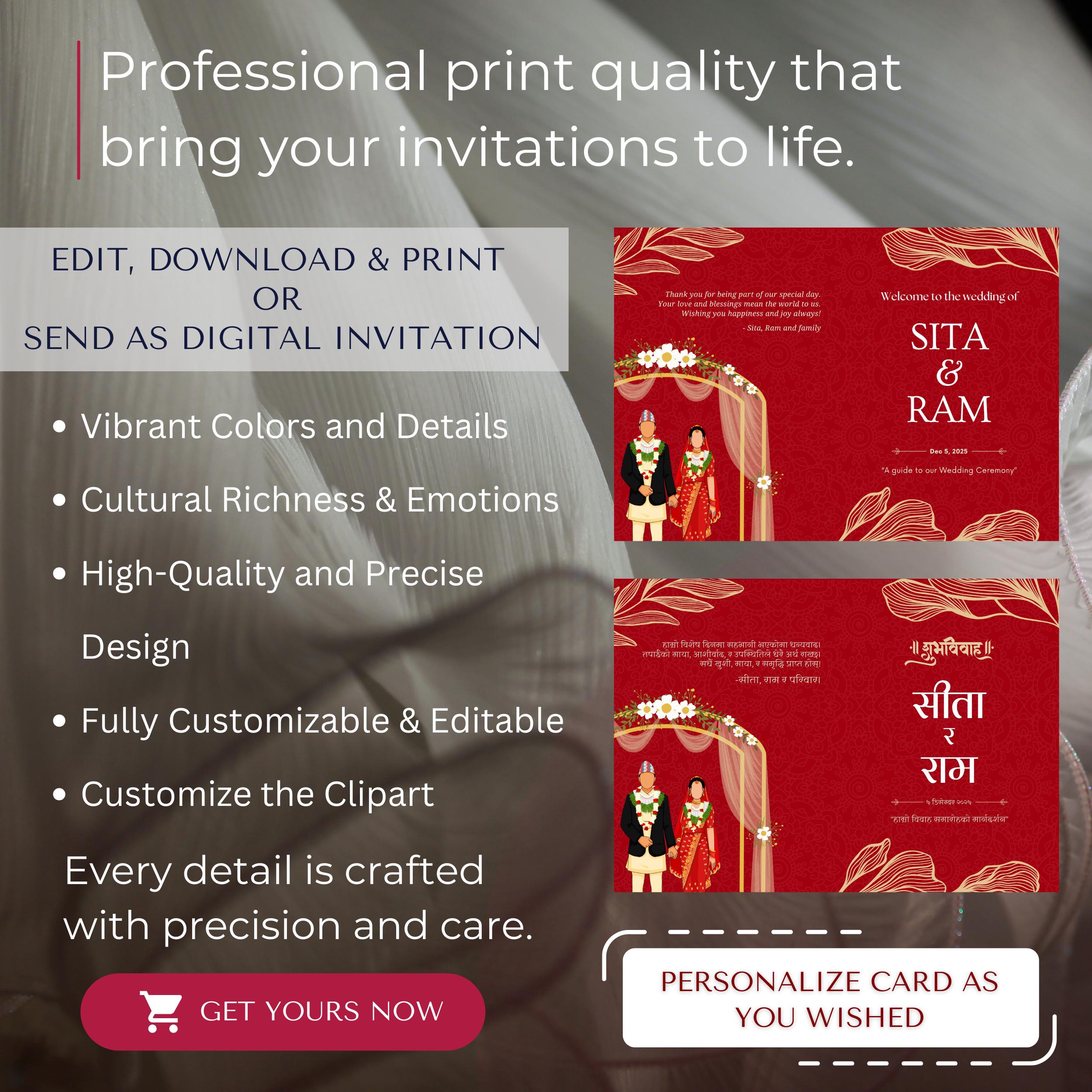 Ethnic Nepali and English Wedding Planner, Nepali Wedding Program ...