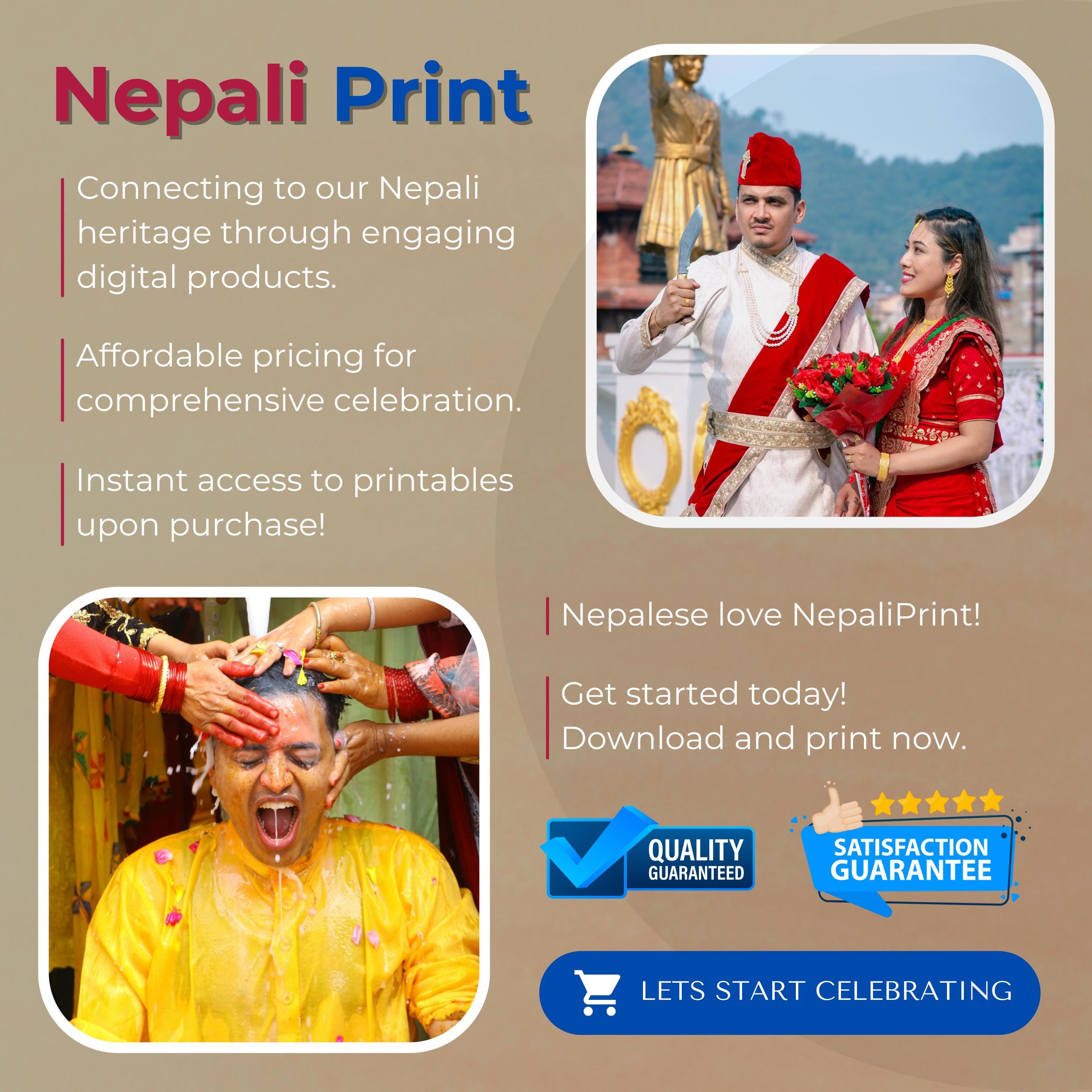 Nepali Wedding Invitation Card, Digital Invitation, Nepali Wedding Card ...
