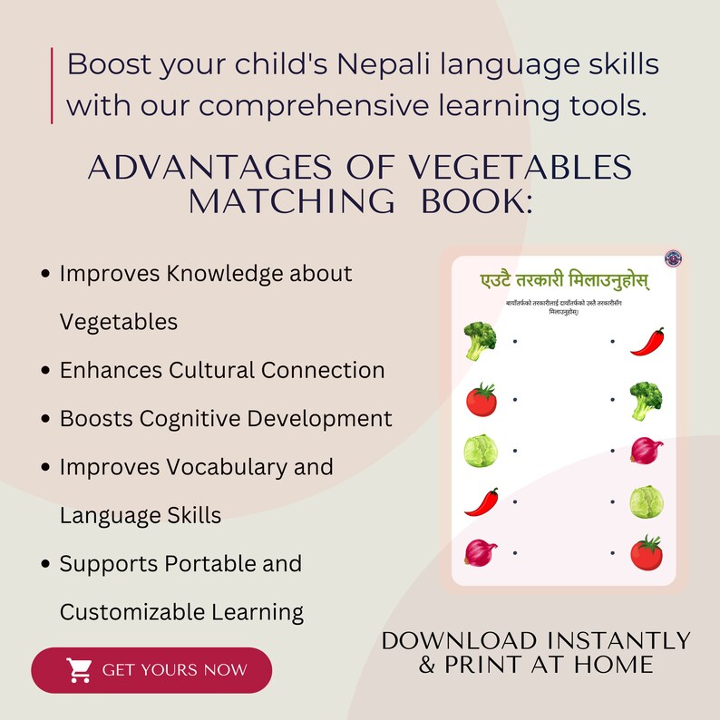 Printable Match the Vegetable Activity, Preschool Worksheets for ...