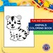 Printable Animal Coloring Book: Kids Learning Activity (digital ...