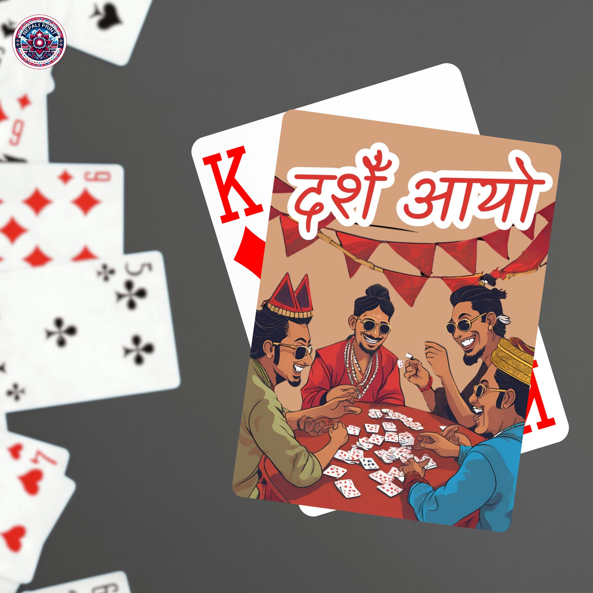 Nepali Dashain Aayo Poker Cards: Festive Design Play Cards - Etsy