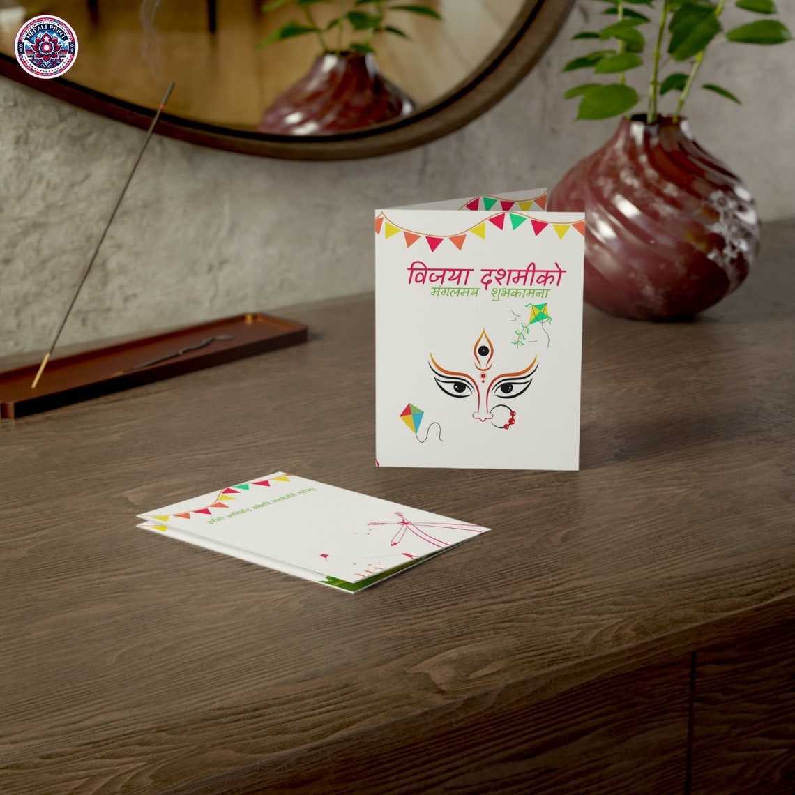 Dashain Tika Greeting Card: Nepali Festival Card With Envelope - Etsy