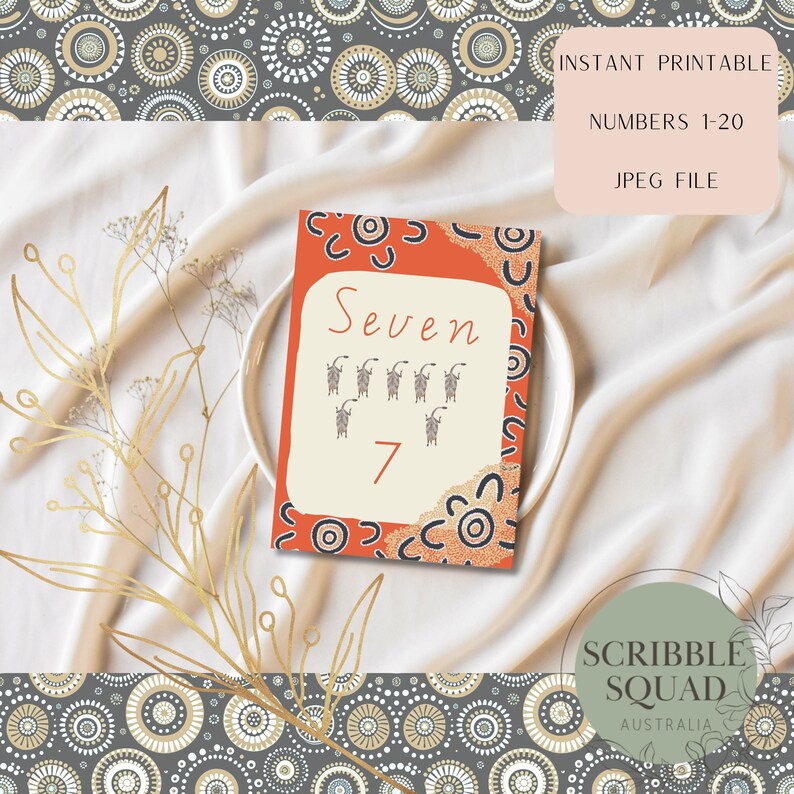 Native Animal Flashcards | Number Cards | Australian Prints ...