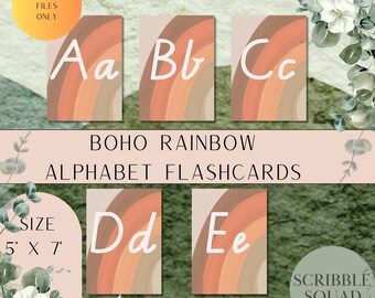 Boho Number Word Form Flashcards Educational 1-20 Cards Learning Games ...