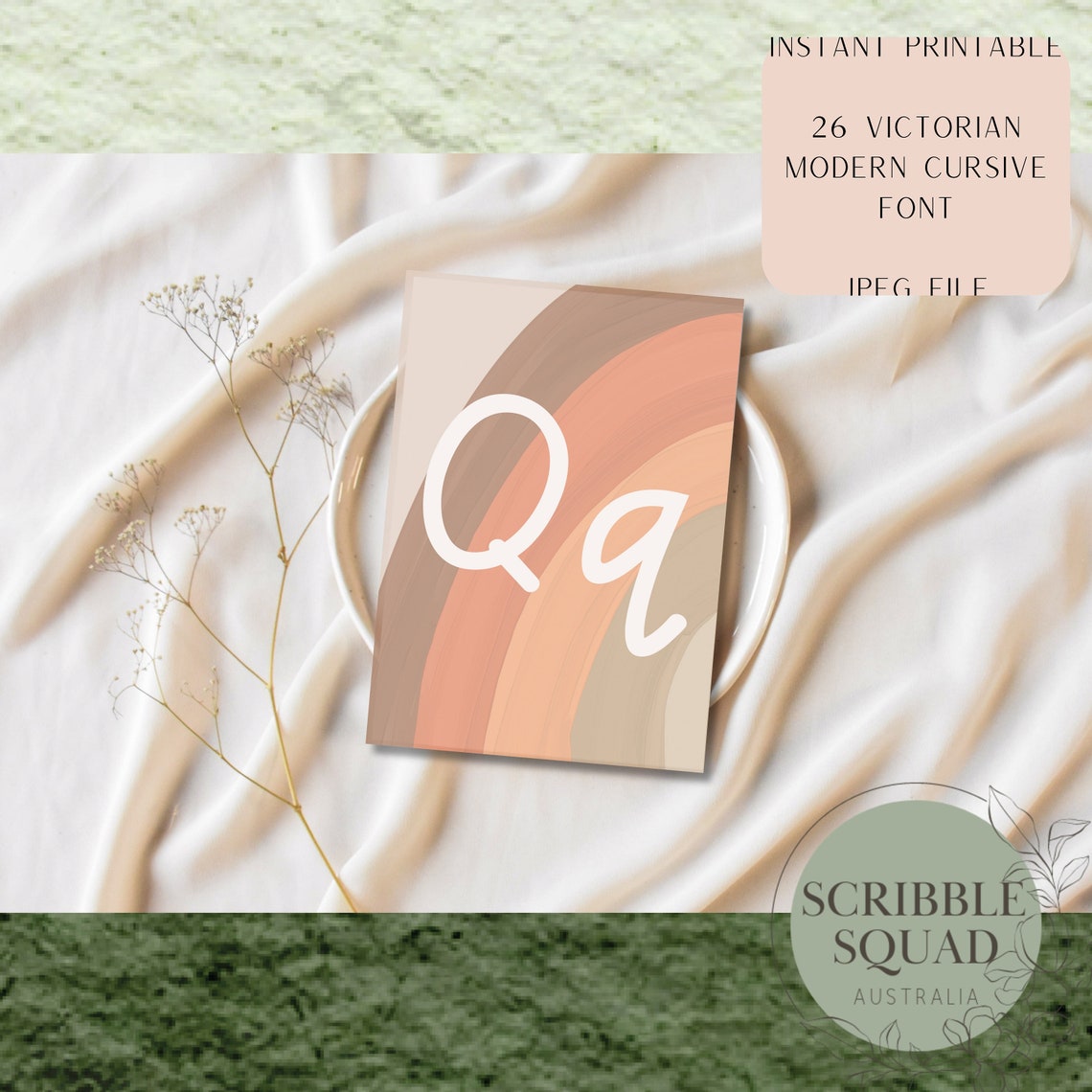 Boho Rainbow Alphabet Flashcards Educational A-Z Cards Learning Games ...