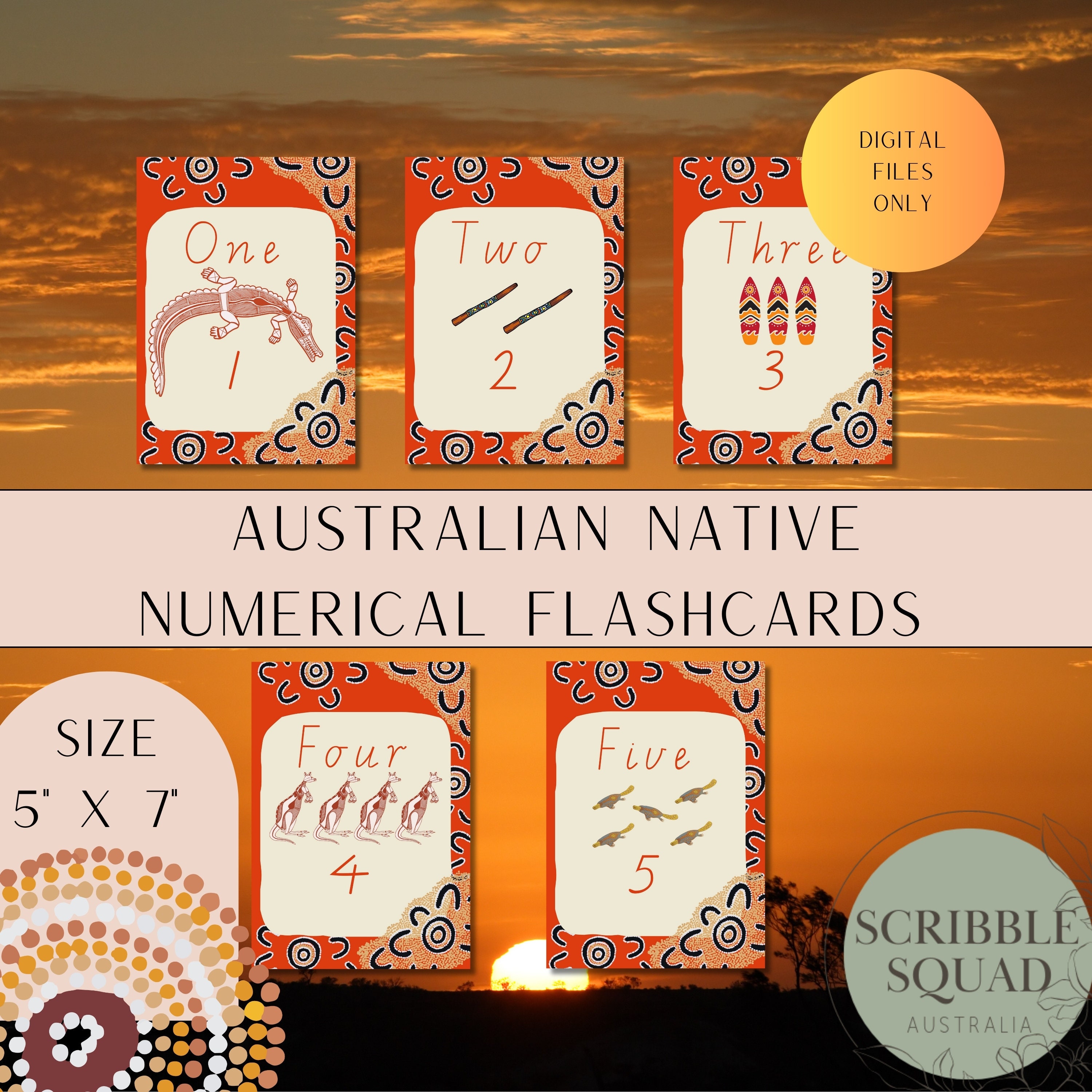 Native Animal Flashcards | Number Cards | Australian Prints ...