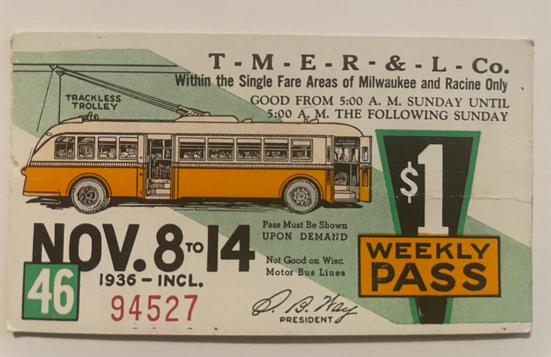 Milwaukee Electric and Light Co. TMER & L. Vintage Transit - Etsy