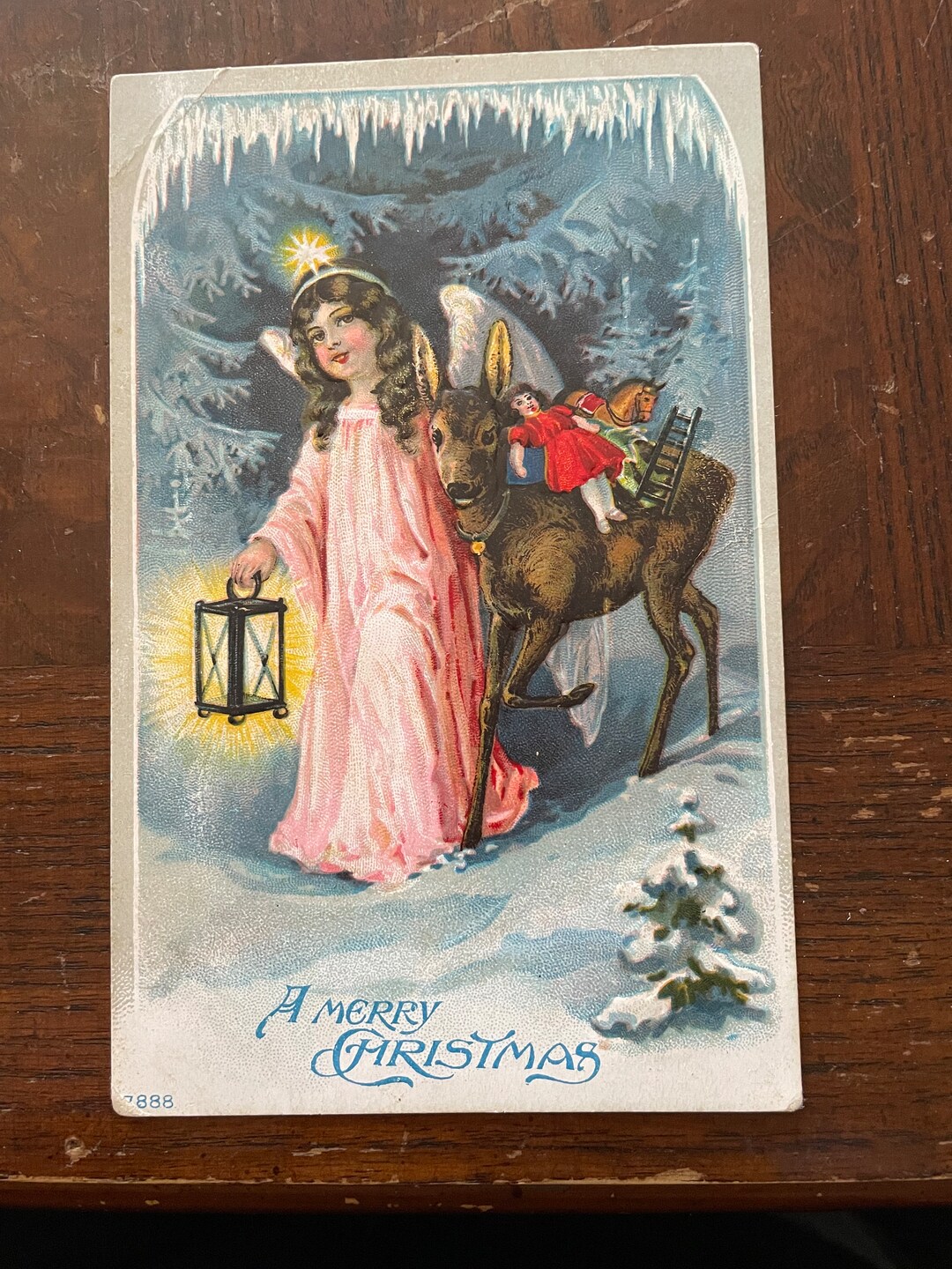Vintage C 1920s Christmas Angel Postcard - Etsy