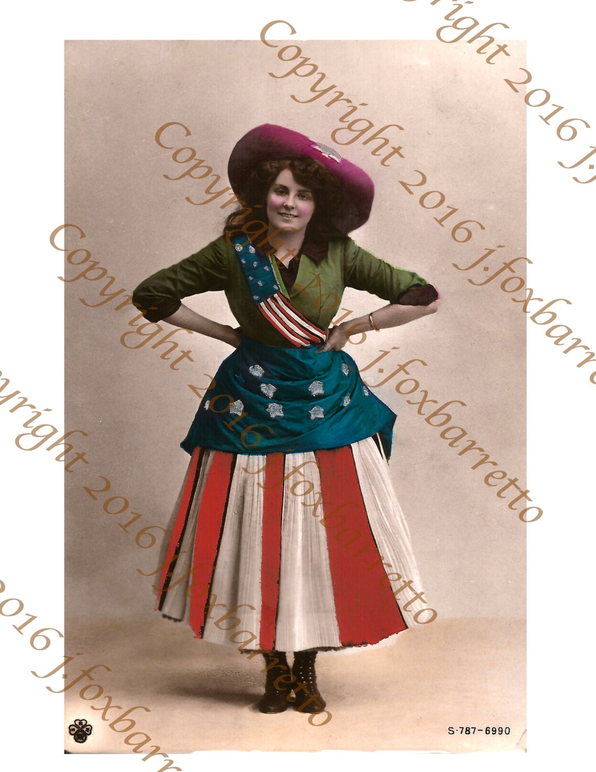 Beautiful Patriotic Girl Digital Single - Etsy