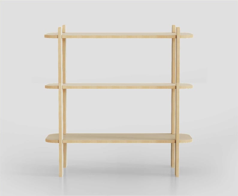 Mid Century Bookcase. Modern Bookcase. Industrial Bookcase. Small Bookcase. Book Stand. Wood ...