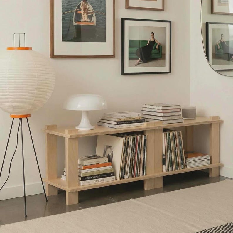 Modular Modern Bookcase. Mid Century Bookcase. Industrial Bookcase ...