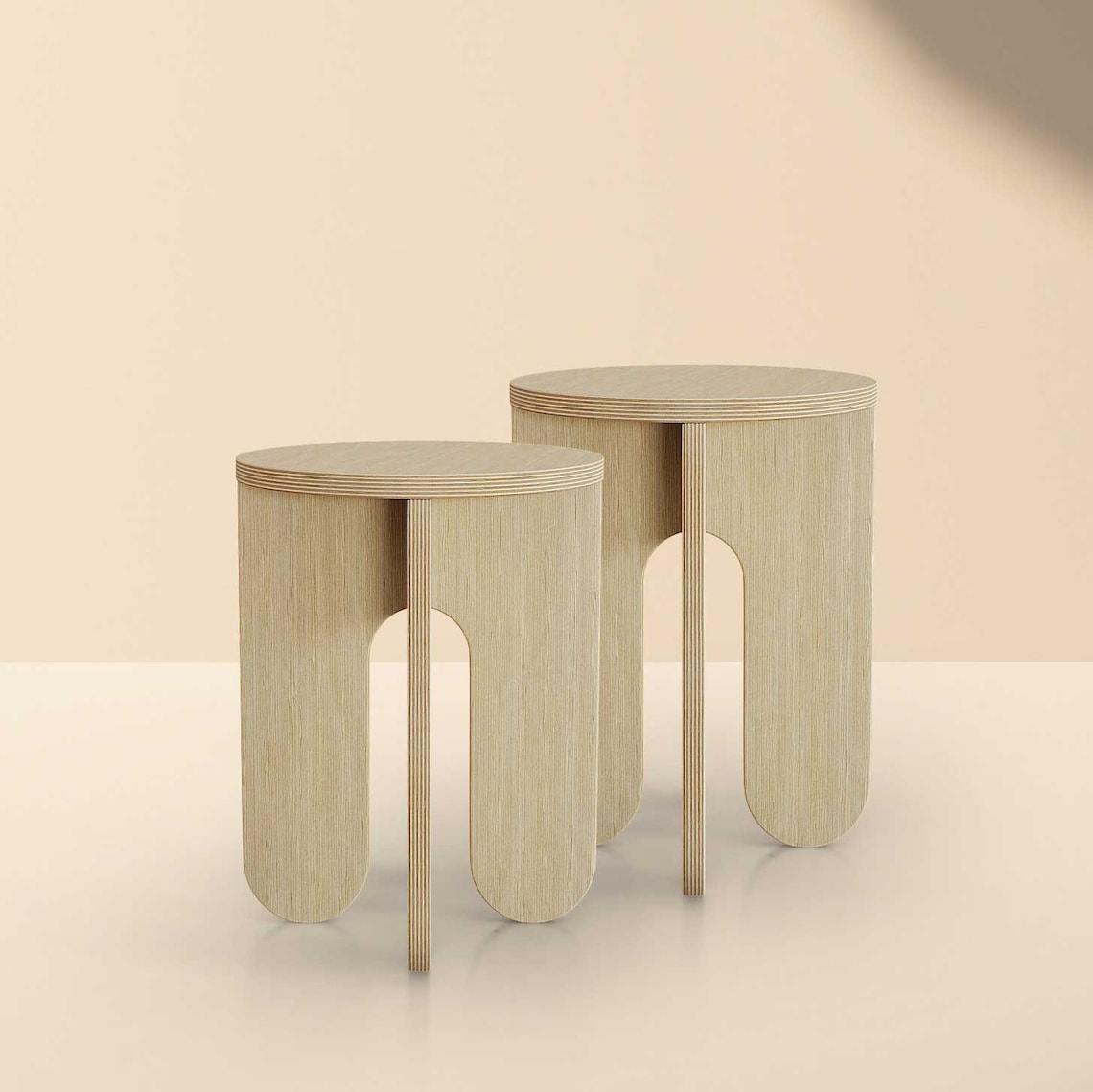 Versatile Wooden Stool: Modern Plant Stand, Compact Side Table, Bedside ...