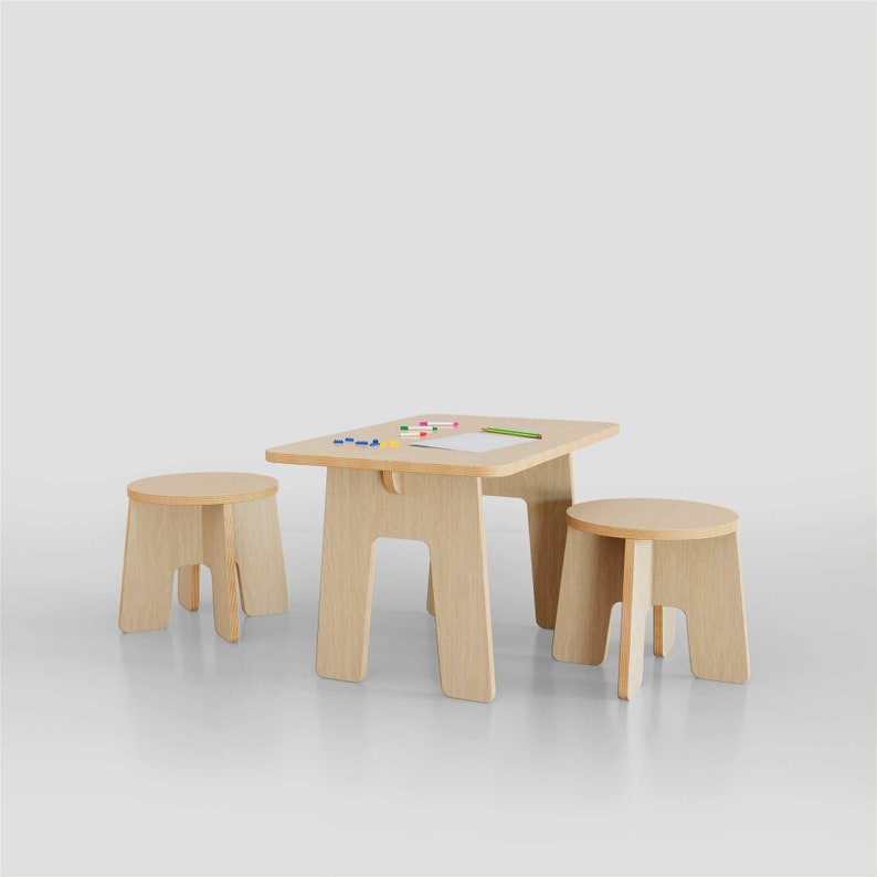 Kids Table and Chairs. Kids Play Table. Montessori Furniture ...
