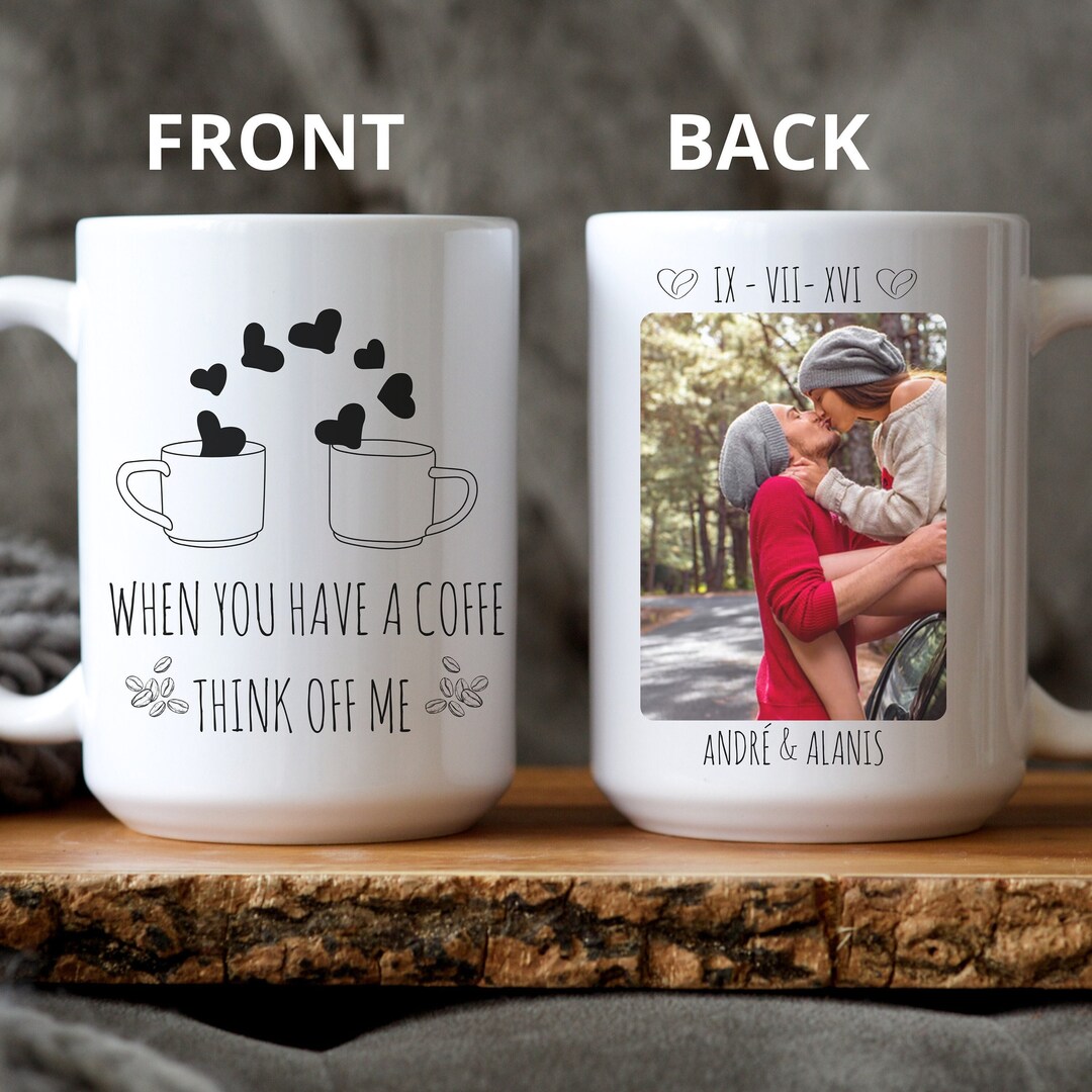 Custom Photo Mug for Couple, Anniversary Gifts, Customized Photo Mug ...
