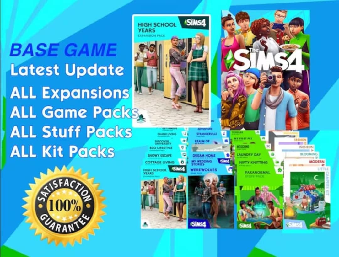 The Sims 4 Complete Collection 72 With All DLC Expansions Packs - Etsy UK