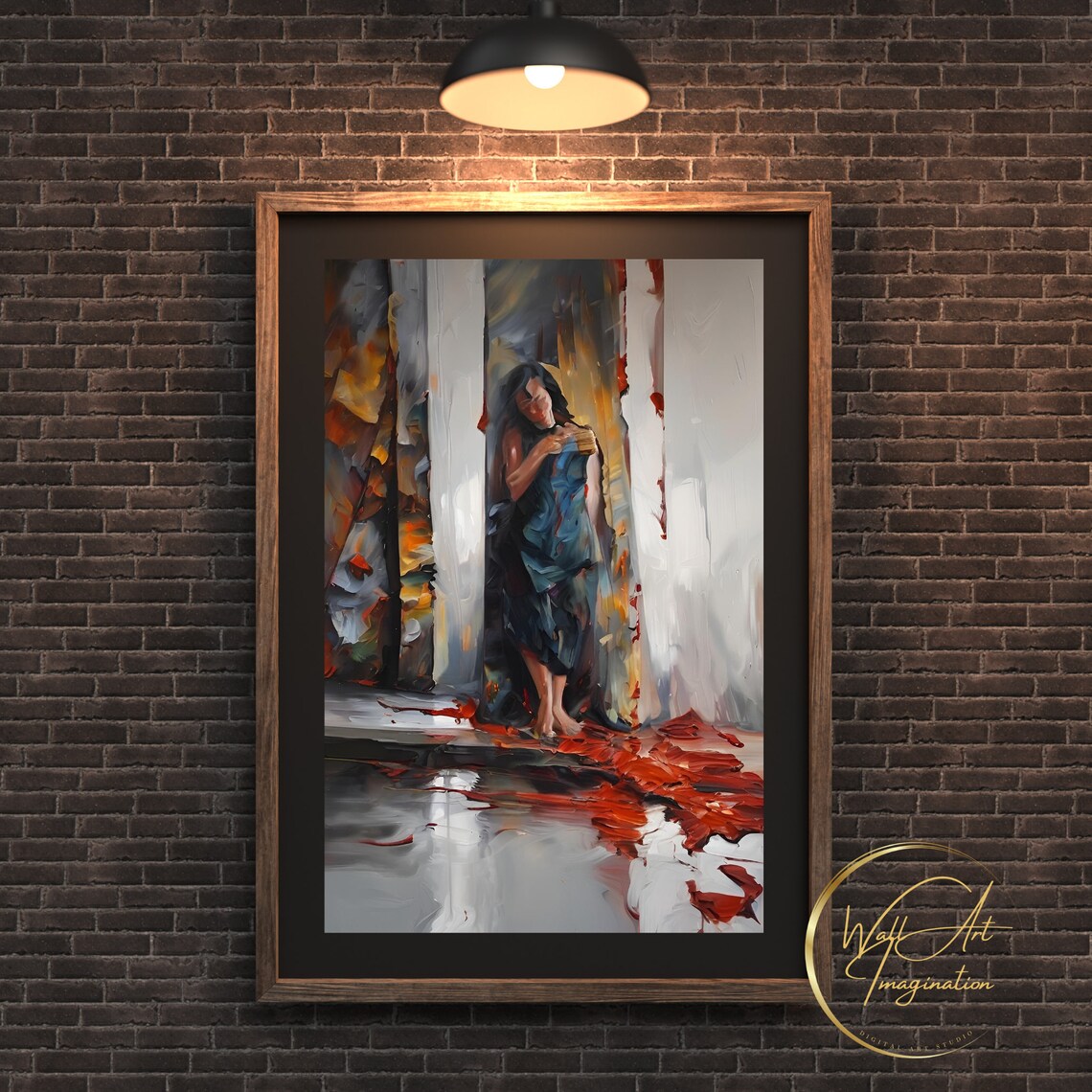 Abstract Horror Woman Portrait, Printable Wall Art Poster Design ...