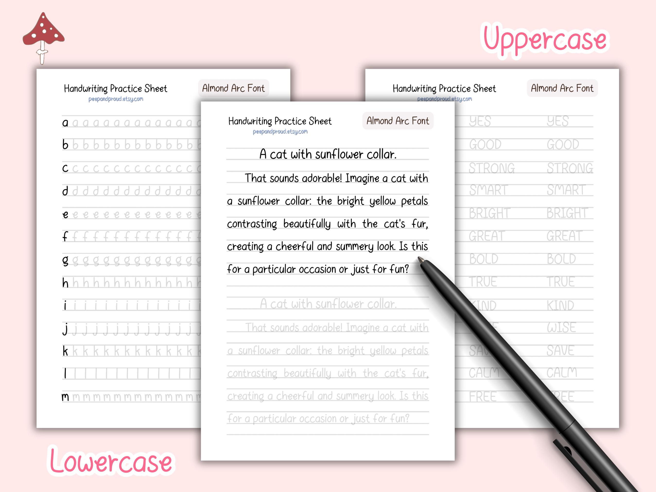 Handwriting Practice Sheet, Handwriting Workbook, Handwritten Scribble ...
