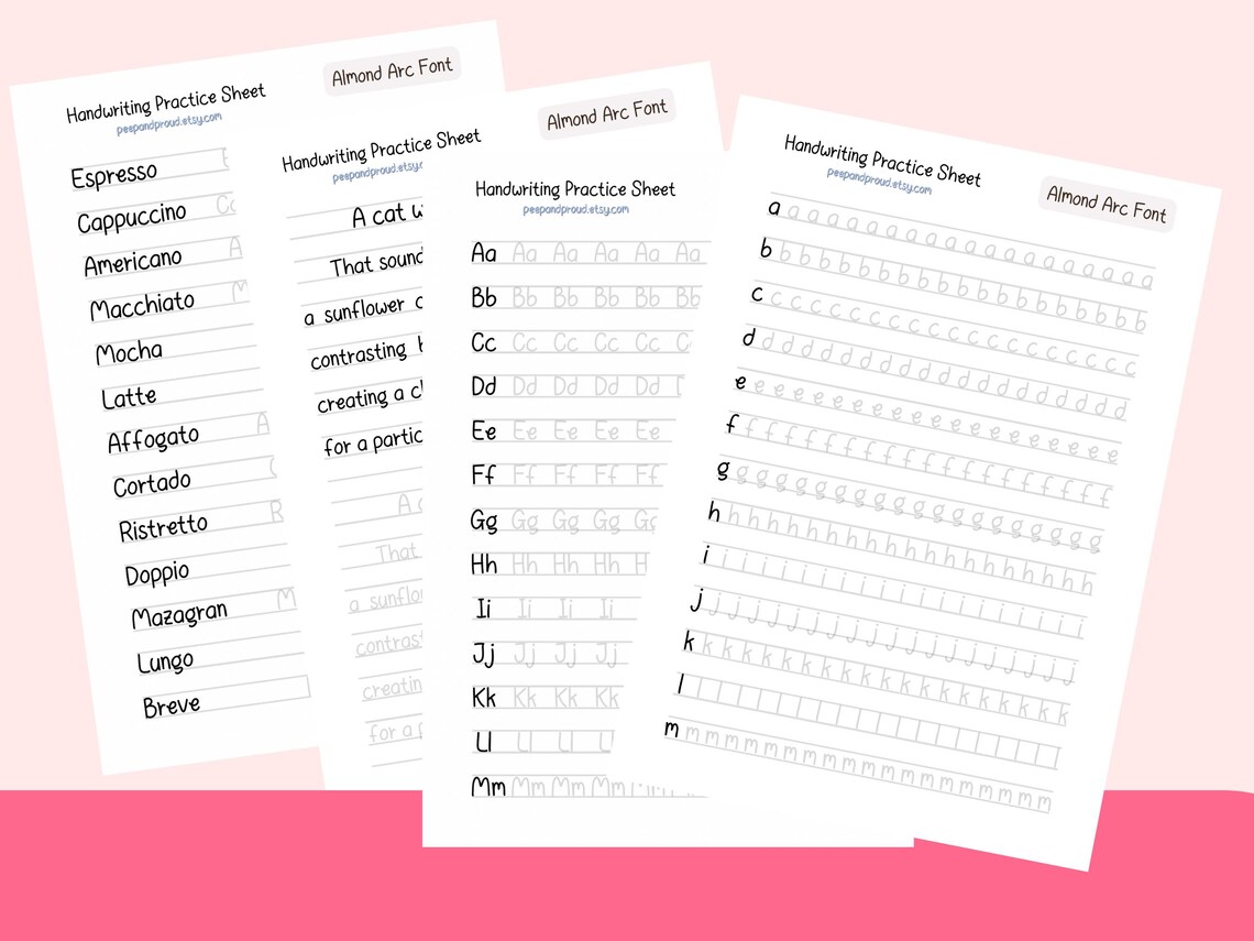 Handwriting Practice Sheet, Handwriting Workbook, Handwritten Scribble ...