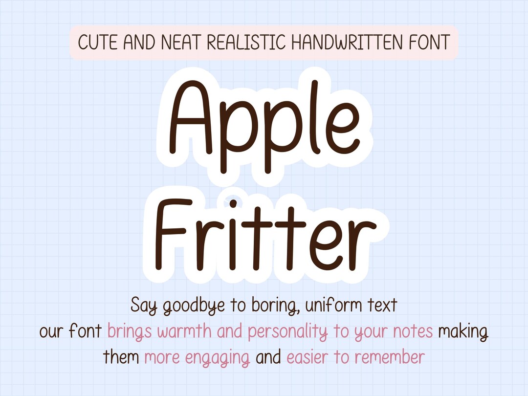 Neat and Cute Handwritten Font for Digital & Notes Accent Font ...