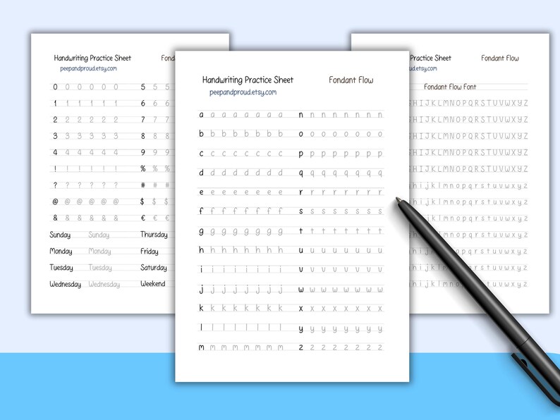 Hand-lettering and Handwriting Improvement , Printable Handwriting ...