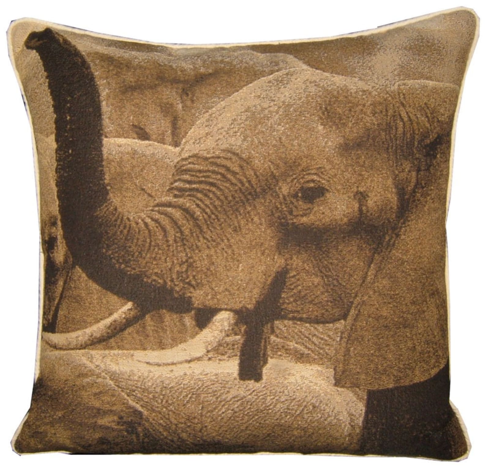 Savannah Elephant Tapestry Cushion Cover Sham - Etsy
