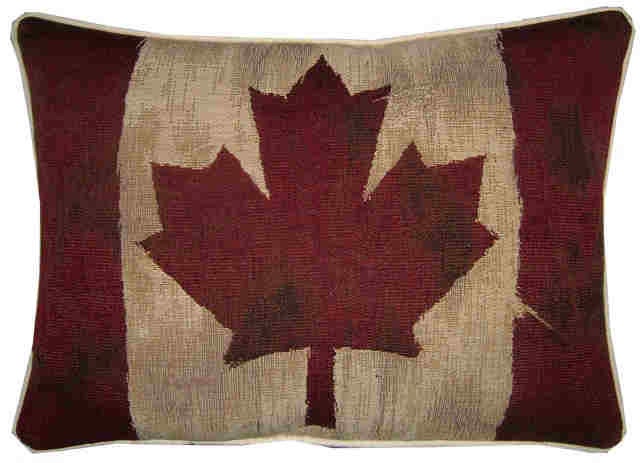 Vintage Canada Canadian Flag Woven Tapestry Cushion Pillow | Etsy