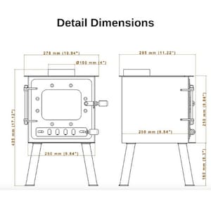 Wood Stove for Small Spaces, Wood Burning Stove for Caravan, Tiny House ...