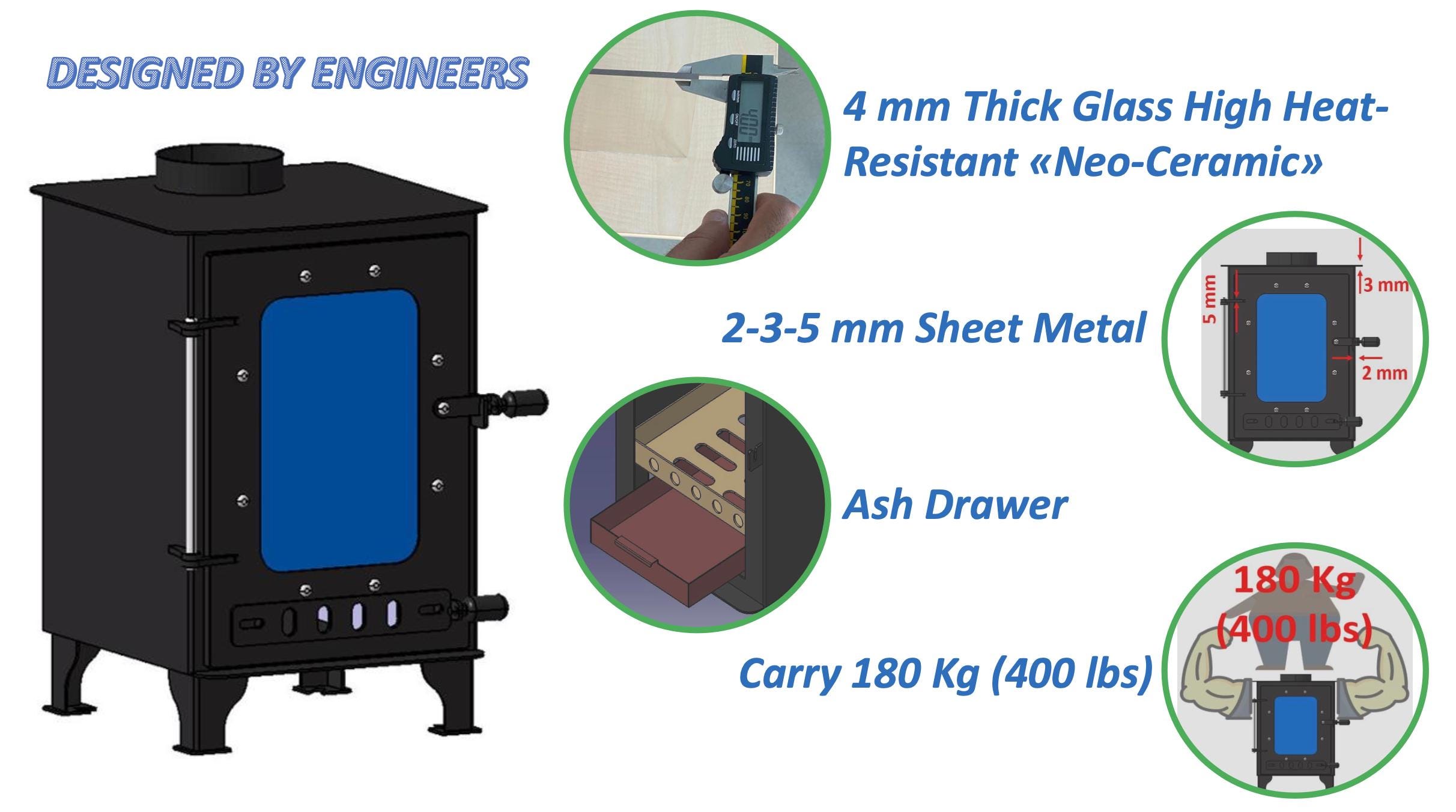Camping Wood Burning Stove, Caravan Stove, Campervan Stove, Outdoor ...