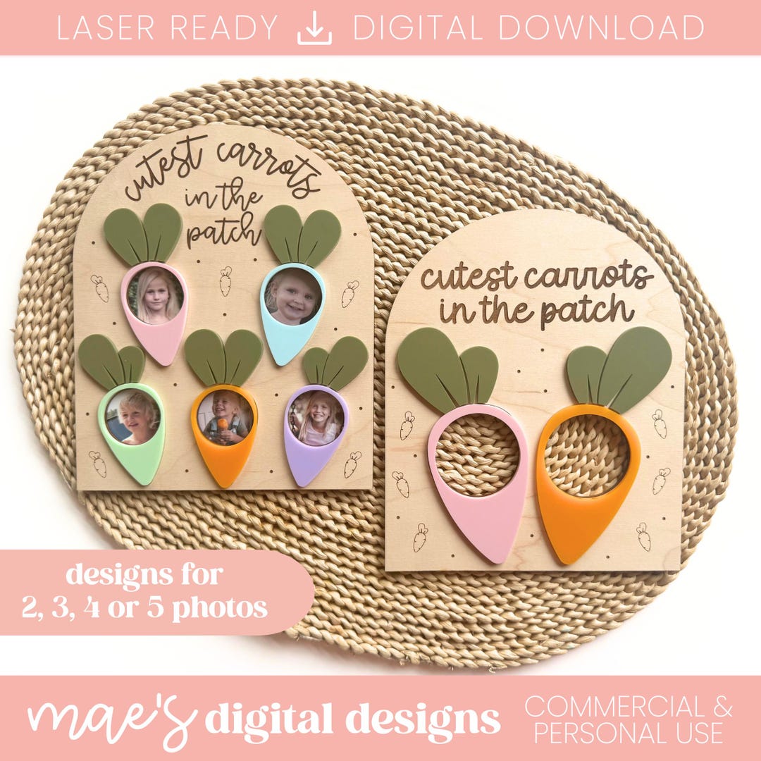 Easter Photo Sign SVG, Easter Photo Frame SVG, Modern Easter Laser File ...