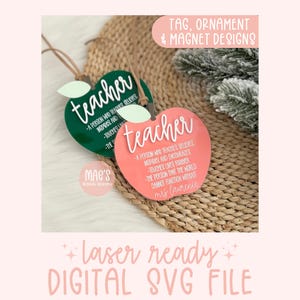 Teacher Apple SVG, Teacher Gift Laser File, Teacher Appreciation SVG ...