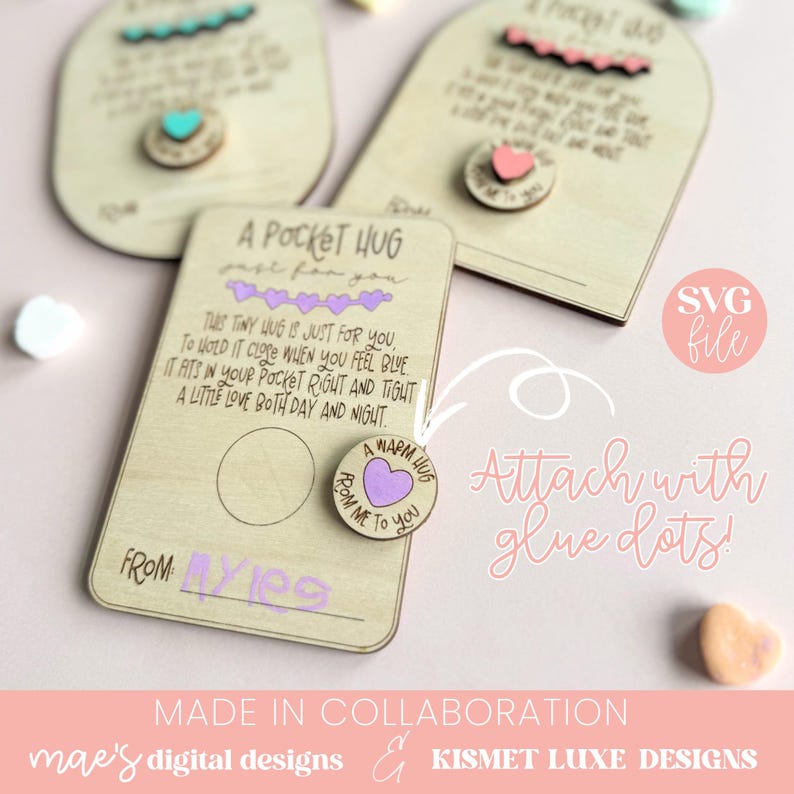 Pocket Hug Valentine SVG, Pocket Hug Valentine Laser File, Kids ...