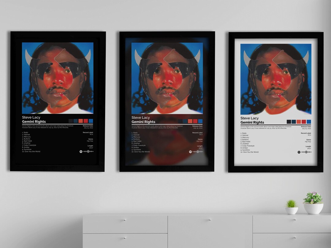 Steve Lacy - Gemini Rights - Album Poster - Hip Hop Wall - Personalized ...