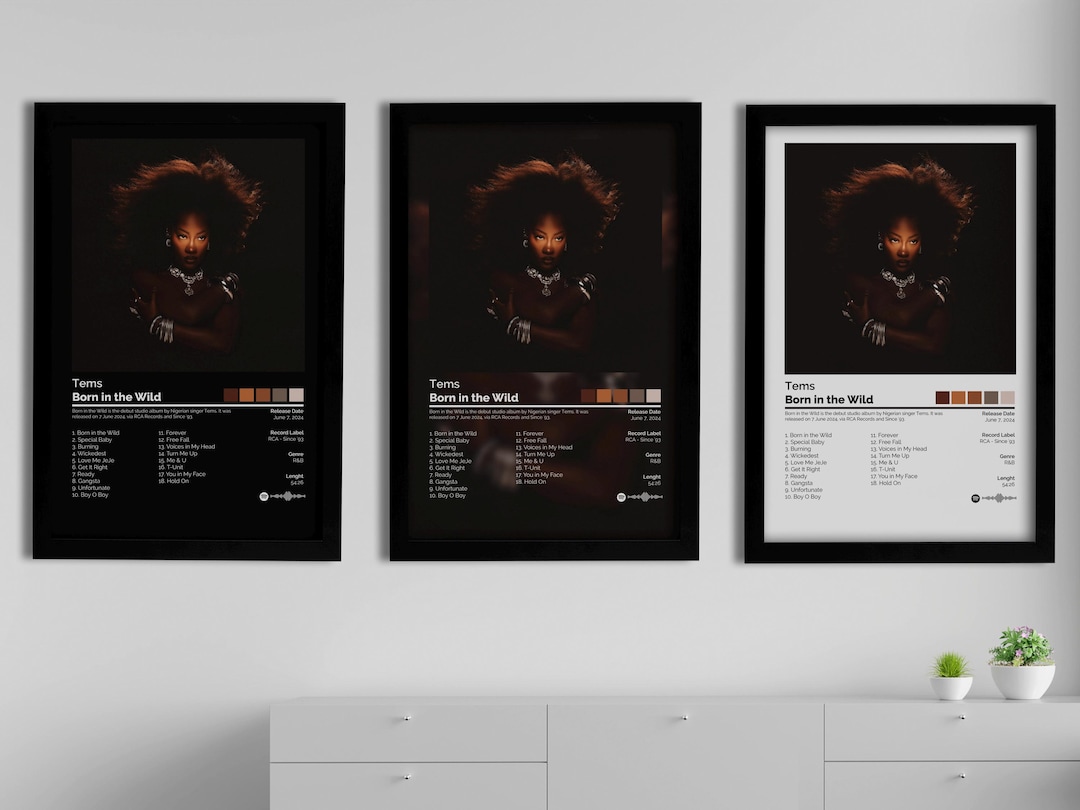 Tems - Born in the Wild - Album Poster - Hip Hop Wall - Personalized ...