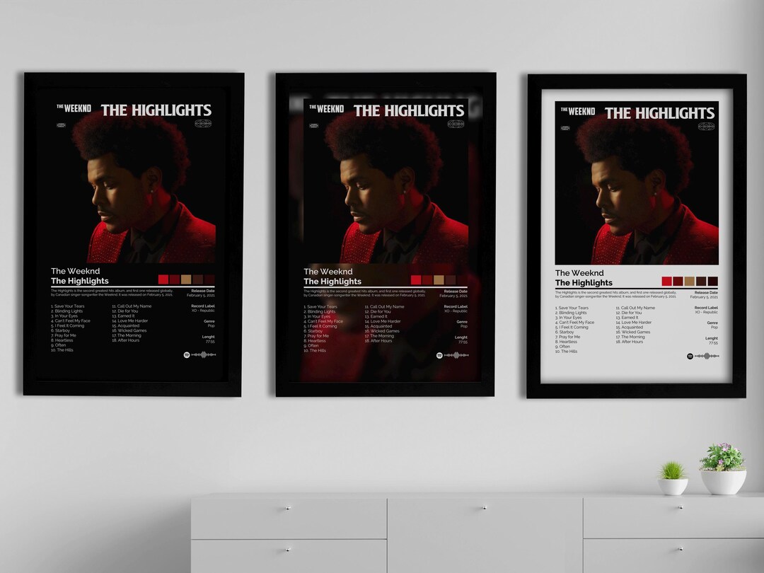 The Weeknd - the Highlights - Album Poster - Hip Hop Wall ...