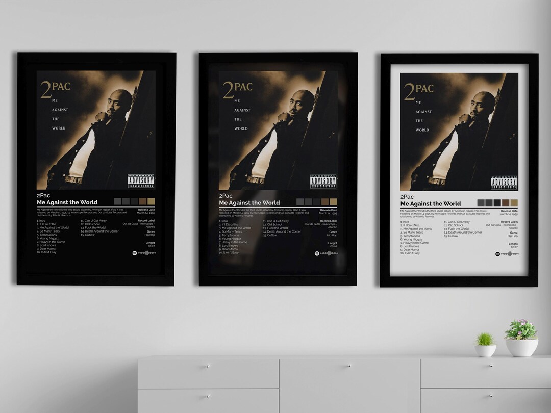 2pac - Custom Album Poster - Hip Hop Wall Art - Personalized Album ...