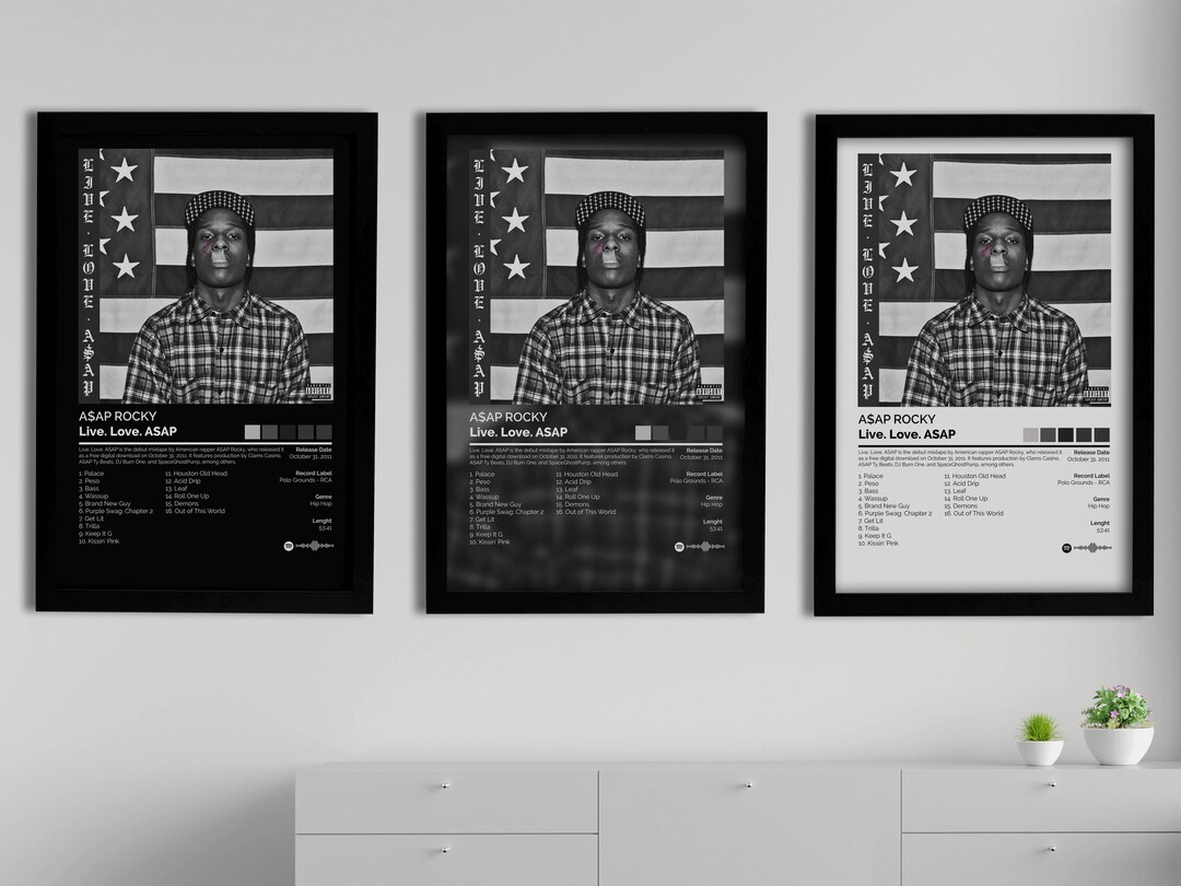 Asap Rocky - Live. Love. Asap Album Poster - Hip Hop Wall Art ...