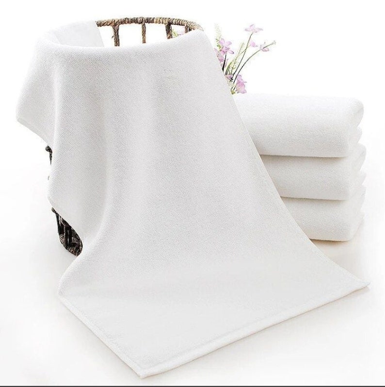 White Hand Towels, 100% Cotton Hand Towels, Bathroom Elegance From ...