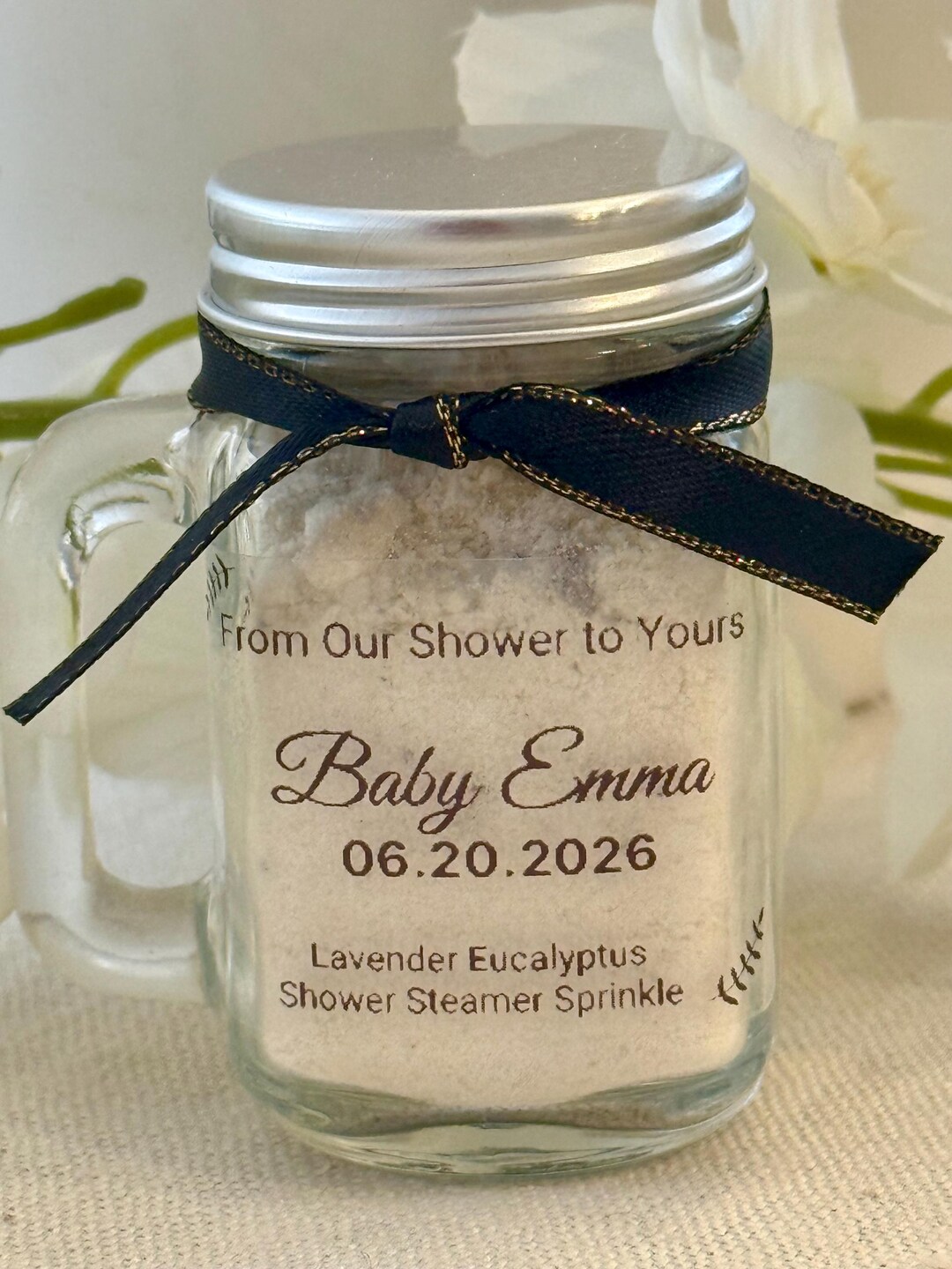 Shower Steamer Sprinkle Favors - Custom Event Label, Mini Mason Jar ...
