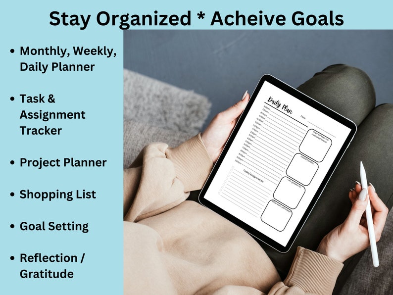 Printable Planner Pages, Daily Weekly Monthly Planner, Project Planner ...