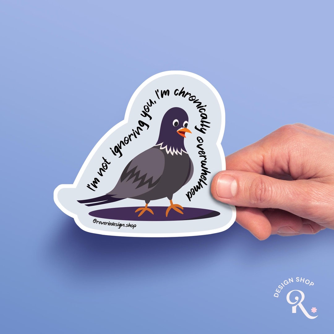 Chronically Overwhelmed Funny Sticker. Neurodivergent, Anxiety and ADHD ...