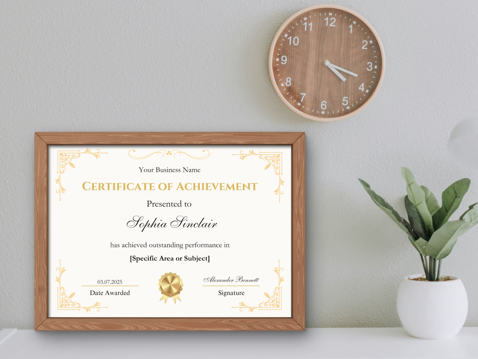 Certificate of Achievement, Outstanding Achievement Award, Editable ...